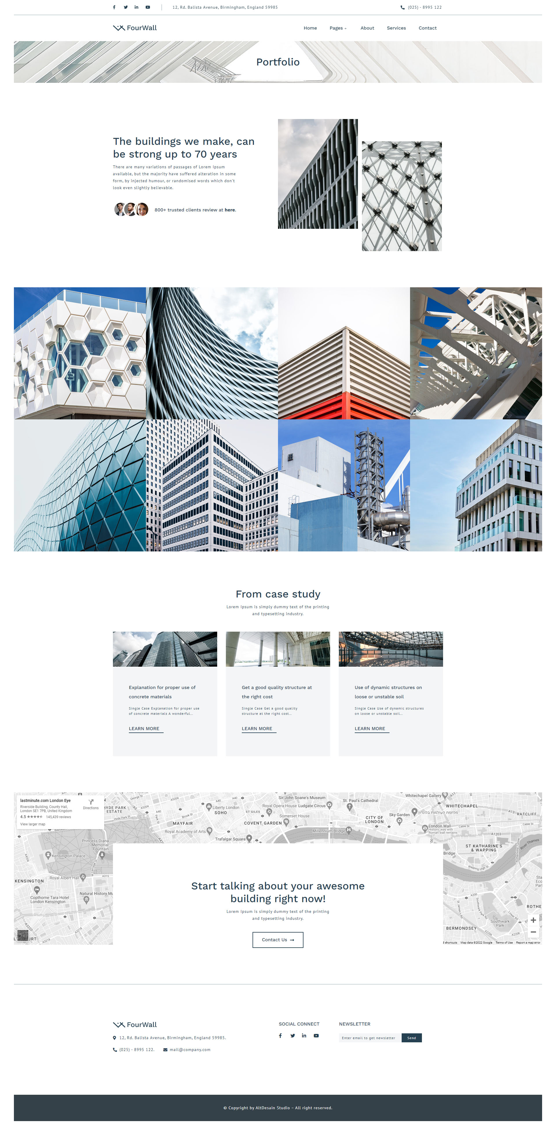 FourWall - Construction Elementor Template Kit by Alt-Desain | ThemeForest